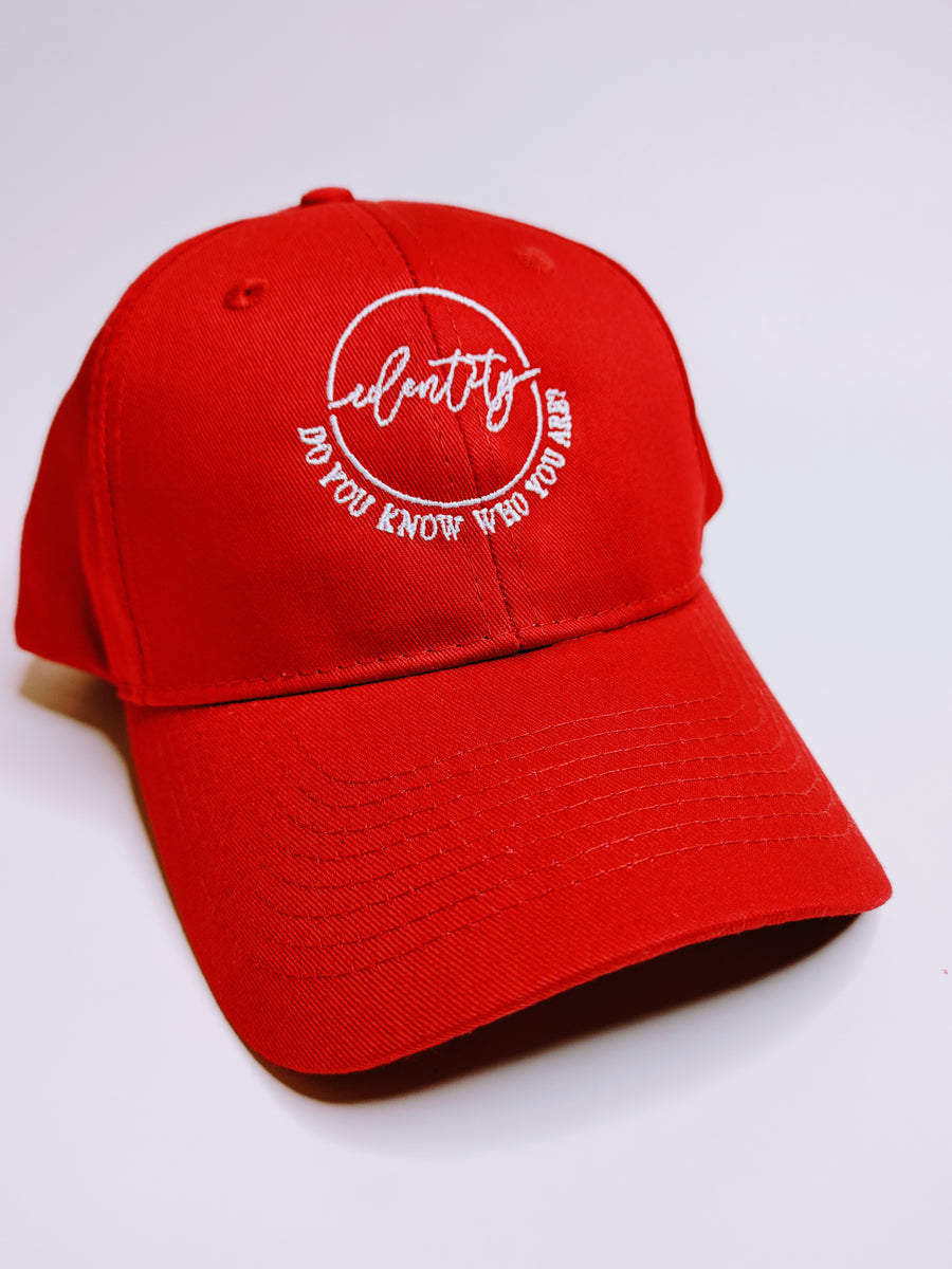 Red Identity Six-Panel Structured Twill Hat – Identity Clothing Brand LLC