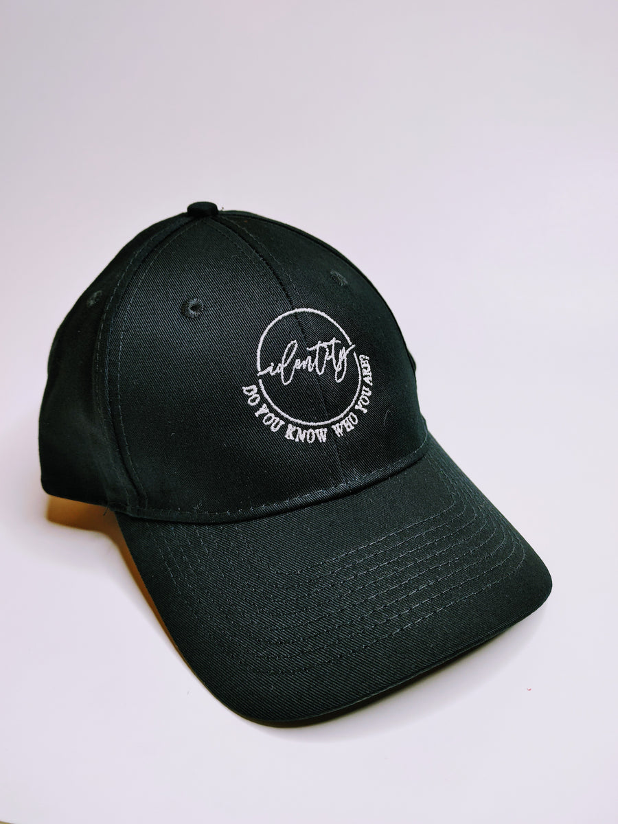 Black Identity Six-Panel Structured Twill Hat – Identity Clothing Brand LLC